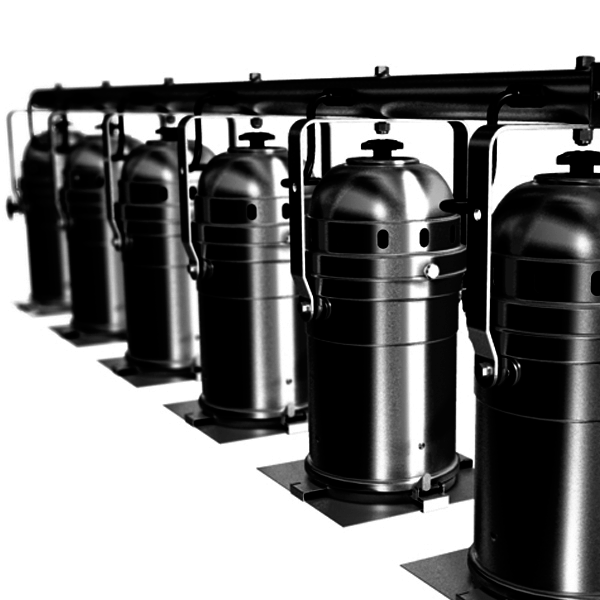 PAR64 Sixbar Black Socapex